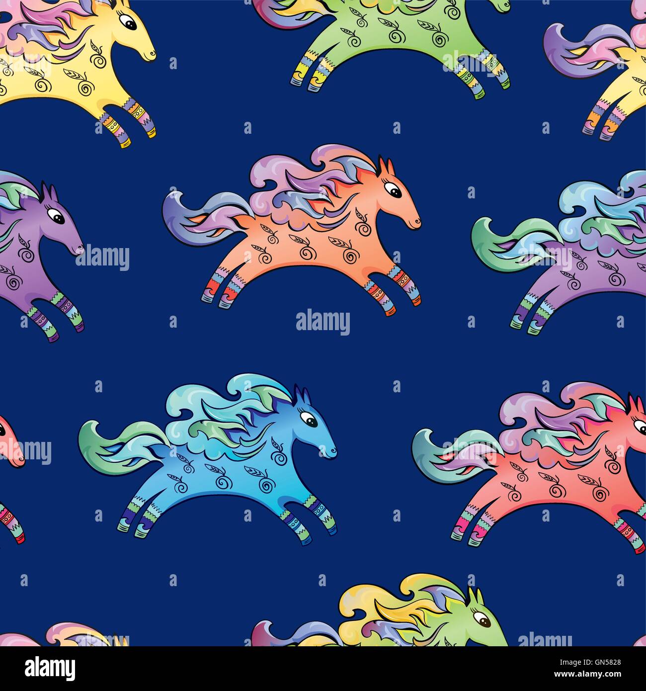 Cheval de papier Banque d'images vectorielles - Alamy