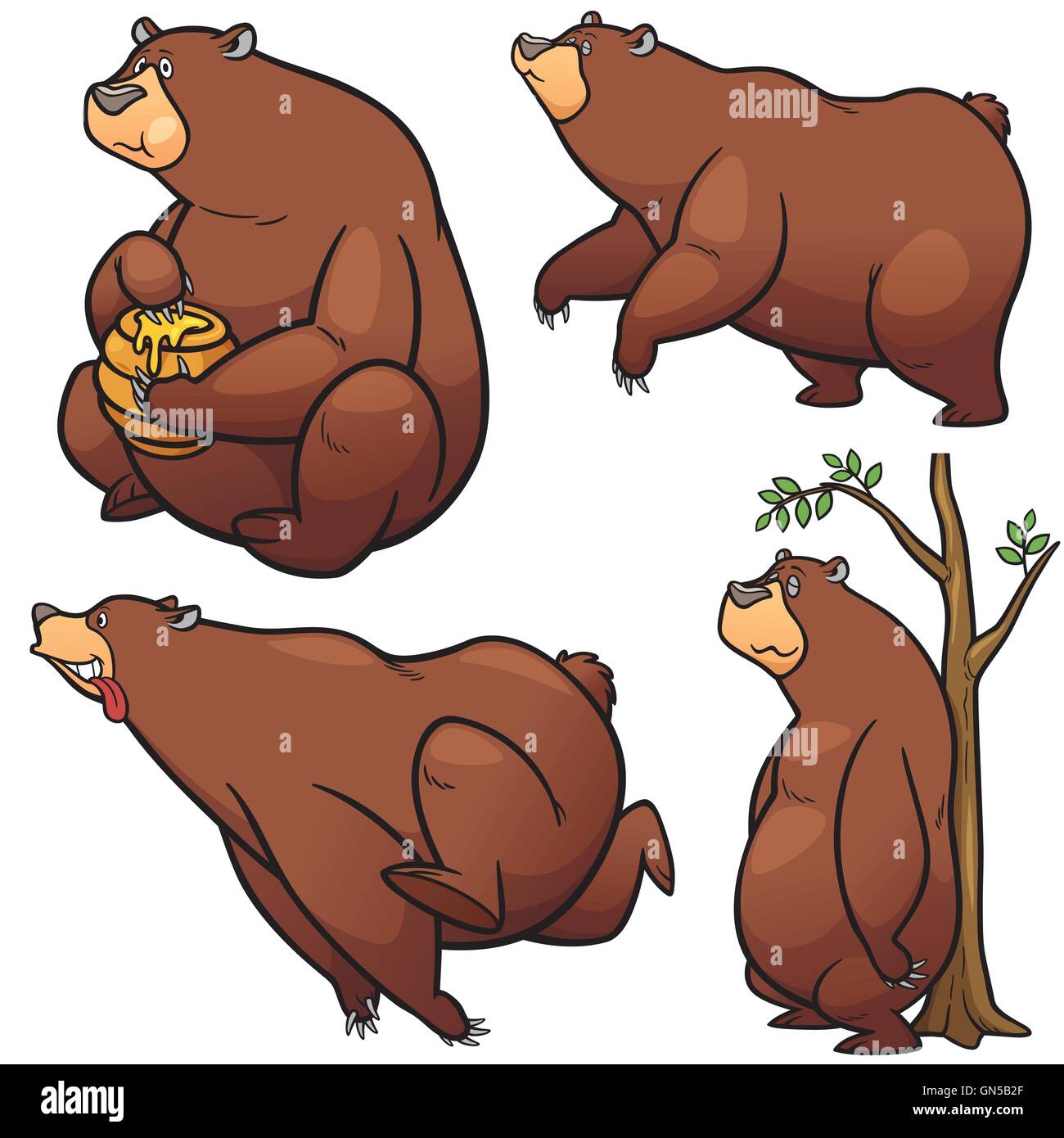 Cartoon bear Banque d'images vectorielles - Alamy