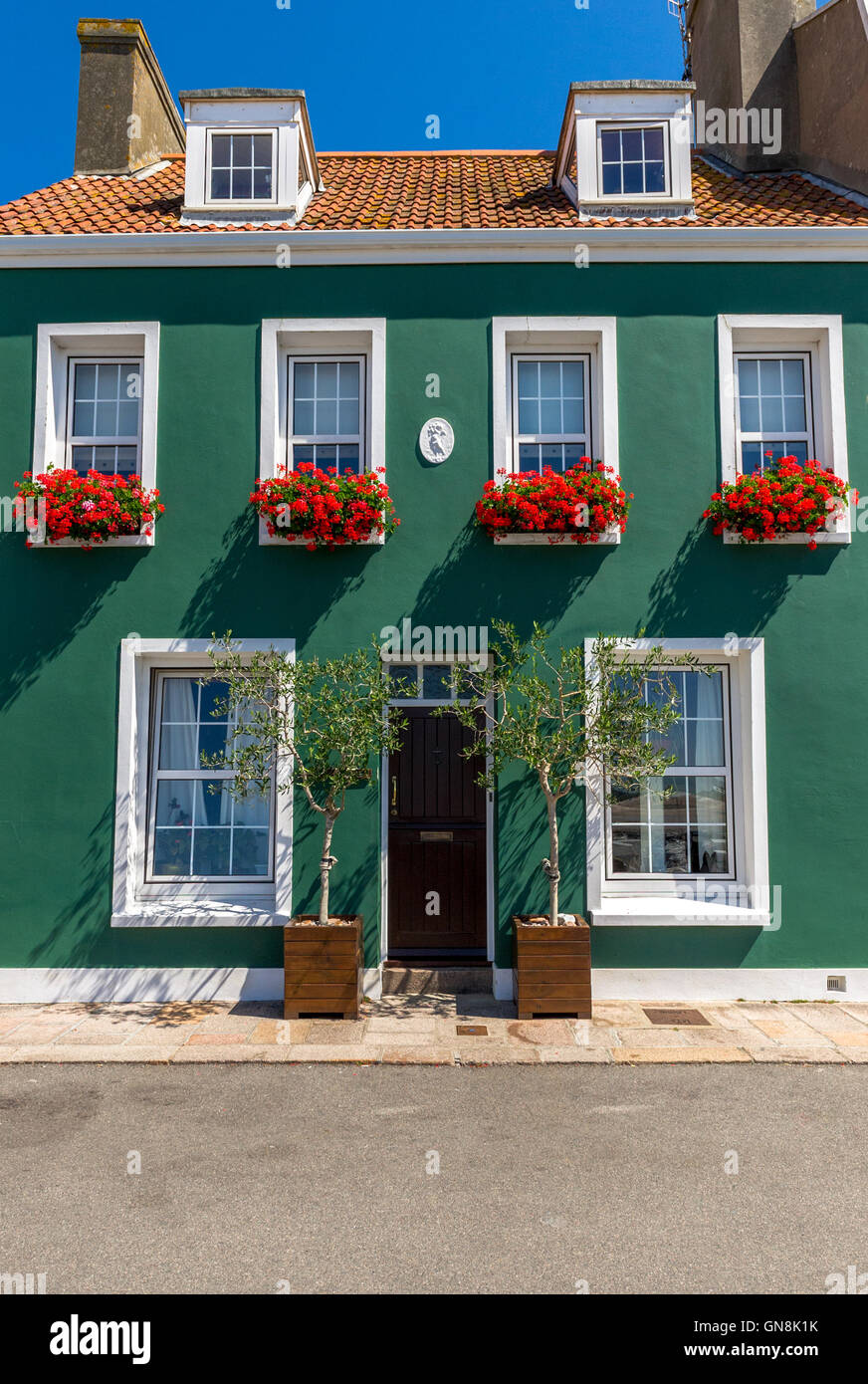 Maison peint en vert Banque de photographies et d’images à haute ...