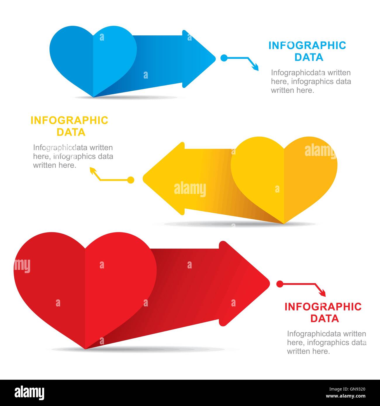 Infographie vectorielle de coeur Banque de photographies et d’images à ...