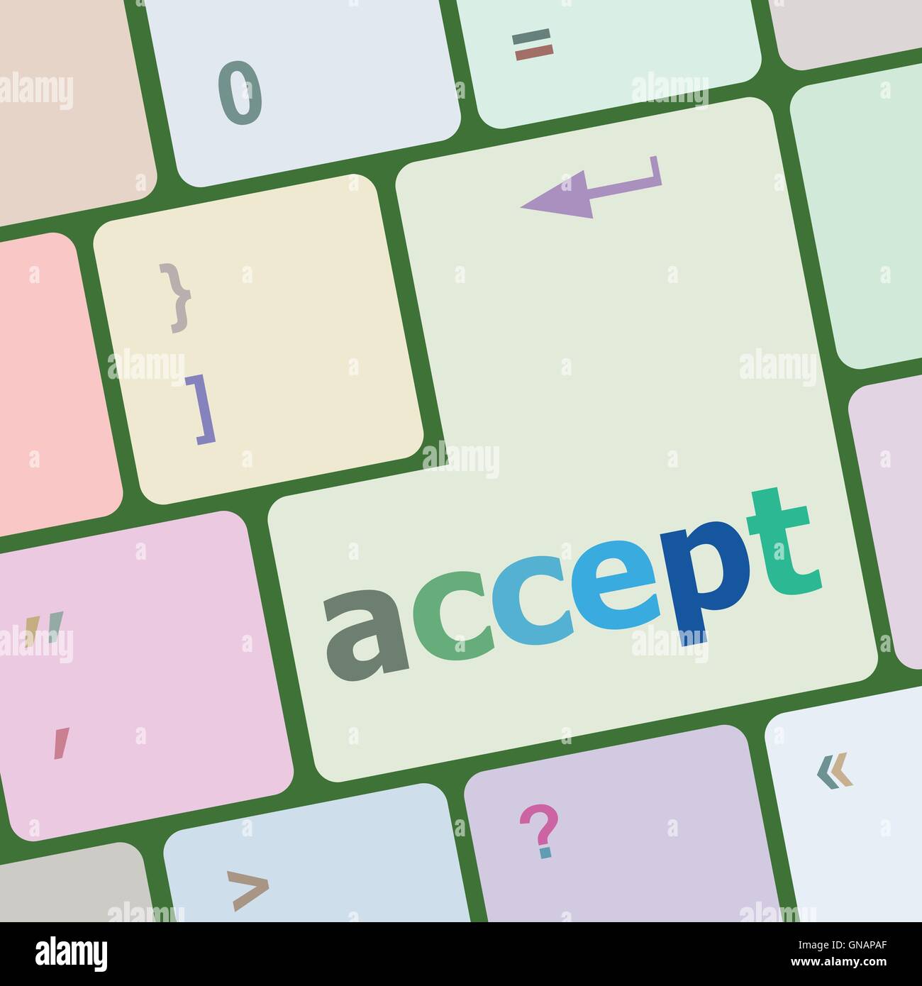 Accepter sur la touche du clavier de l'ordinateur entrer vector ...