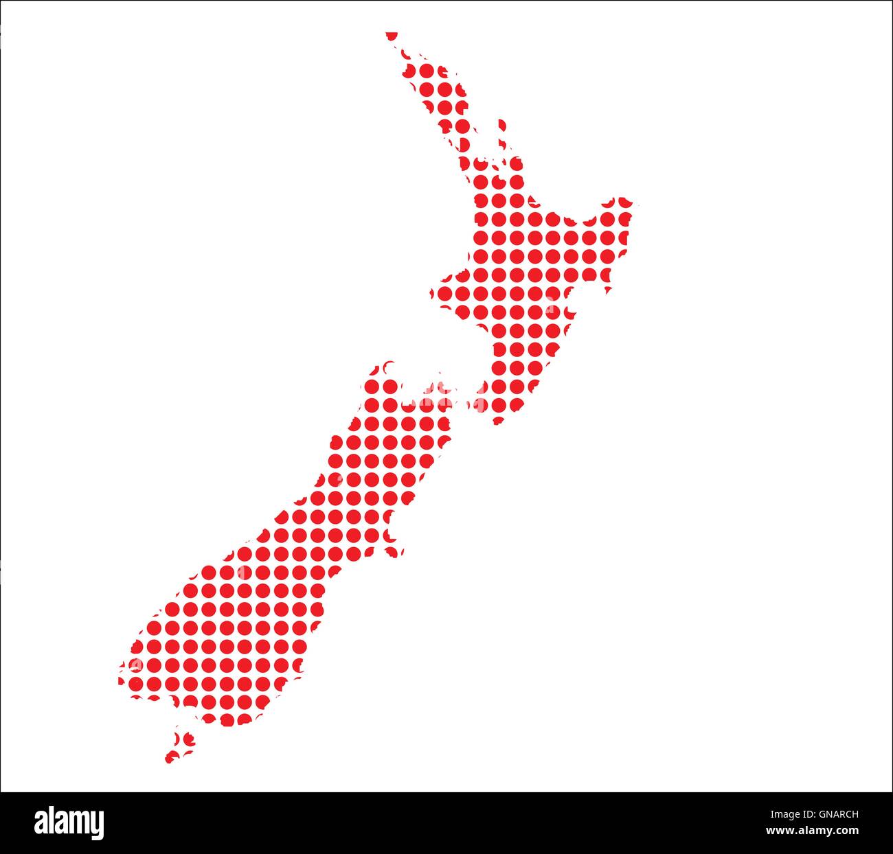 Point rouge Carte de la Nouvelle Zélande Image Vectorielle Stock - Alamy