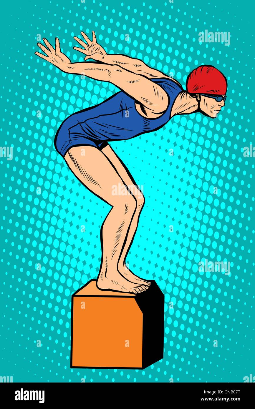 Plongeon start Banque d'images vectorielles - Alamy