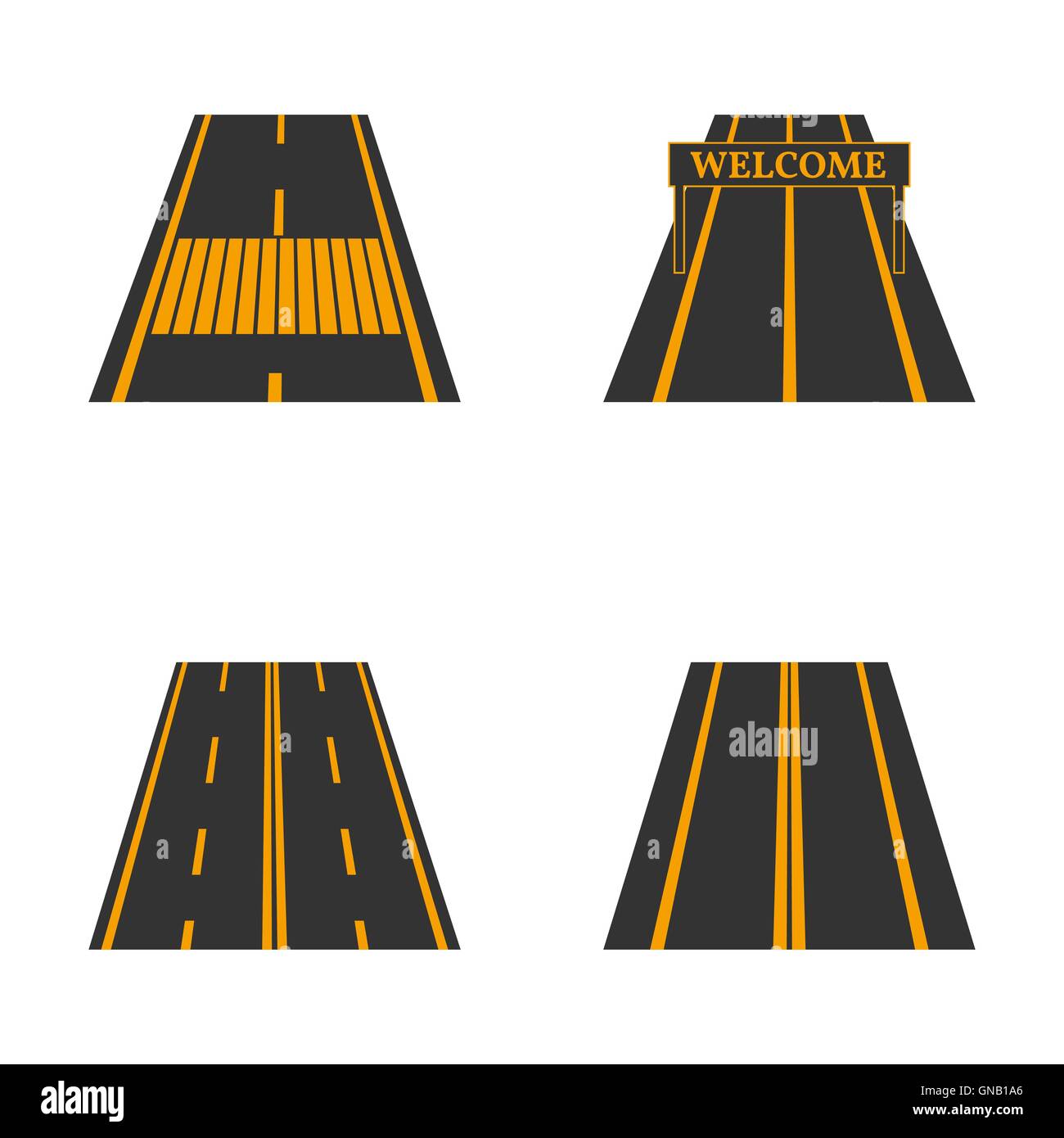 Icônes de la route, vector illustration Image Vectorielle Stock - Alamy