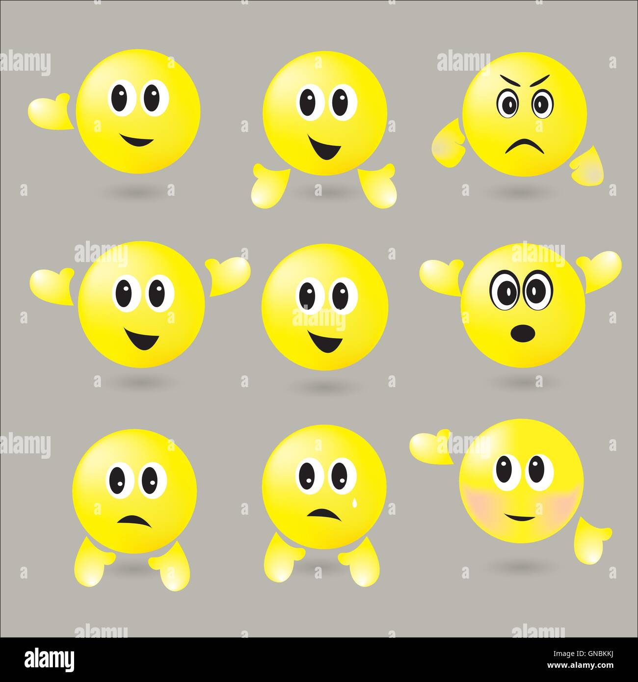 Emoticon smiley yellow confused Banque de photographies et d’images à ...