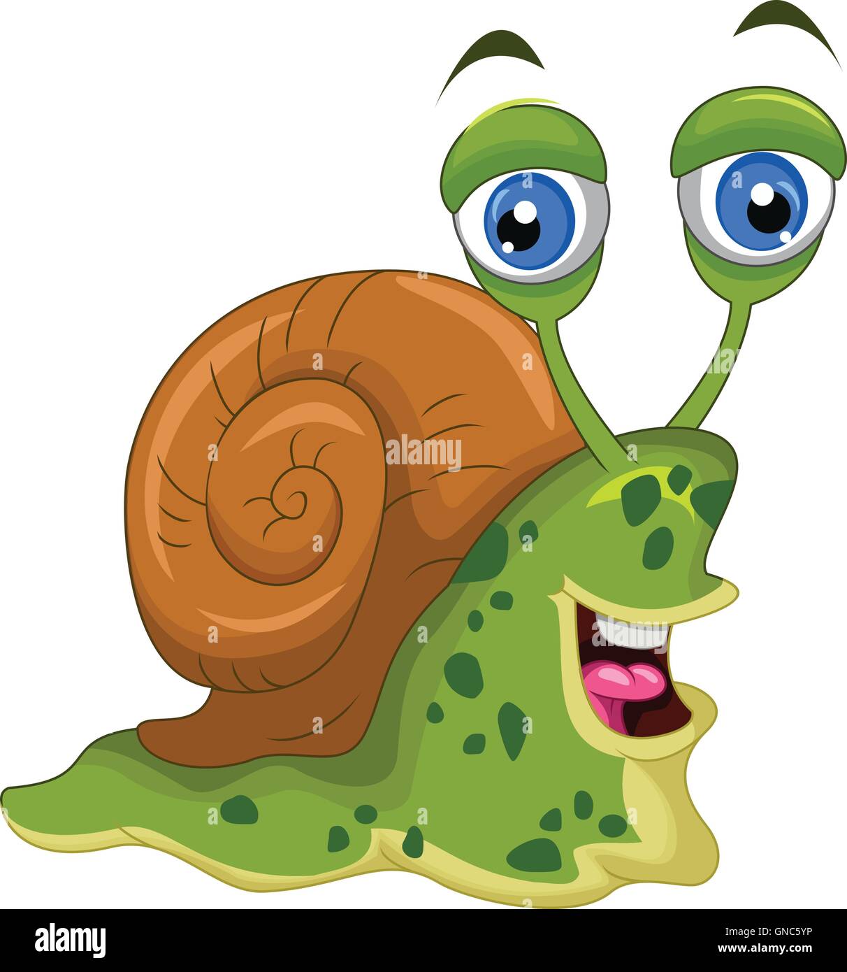 Cartoon illustration cute snail shell Banque de photographies et d ...