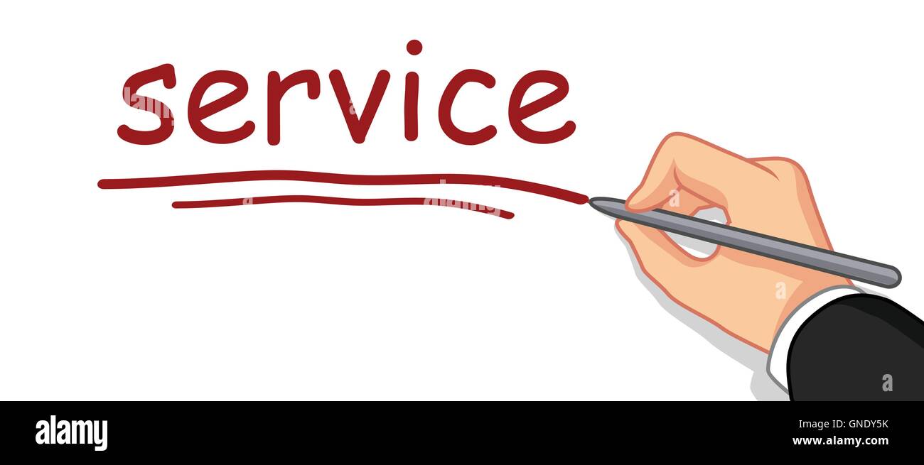 Mot de service Banque d'images vectorielles - Alamy