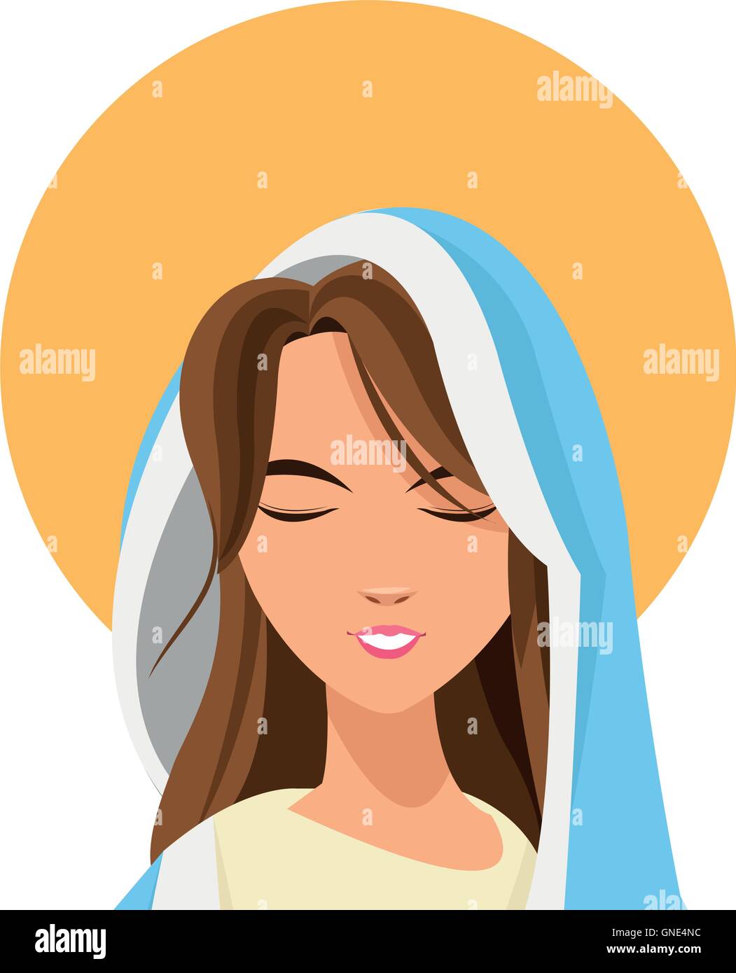 L'icône de la Sainte Vierge Marie Image Vectorielle Stock - Alamy
