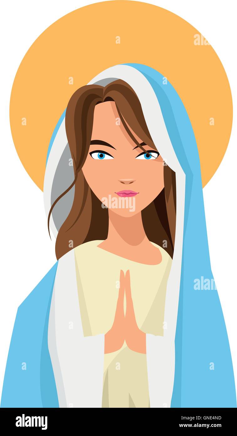 L'icône de la Sainte Vierge Marie Image Vectorielle Stock - Alamy