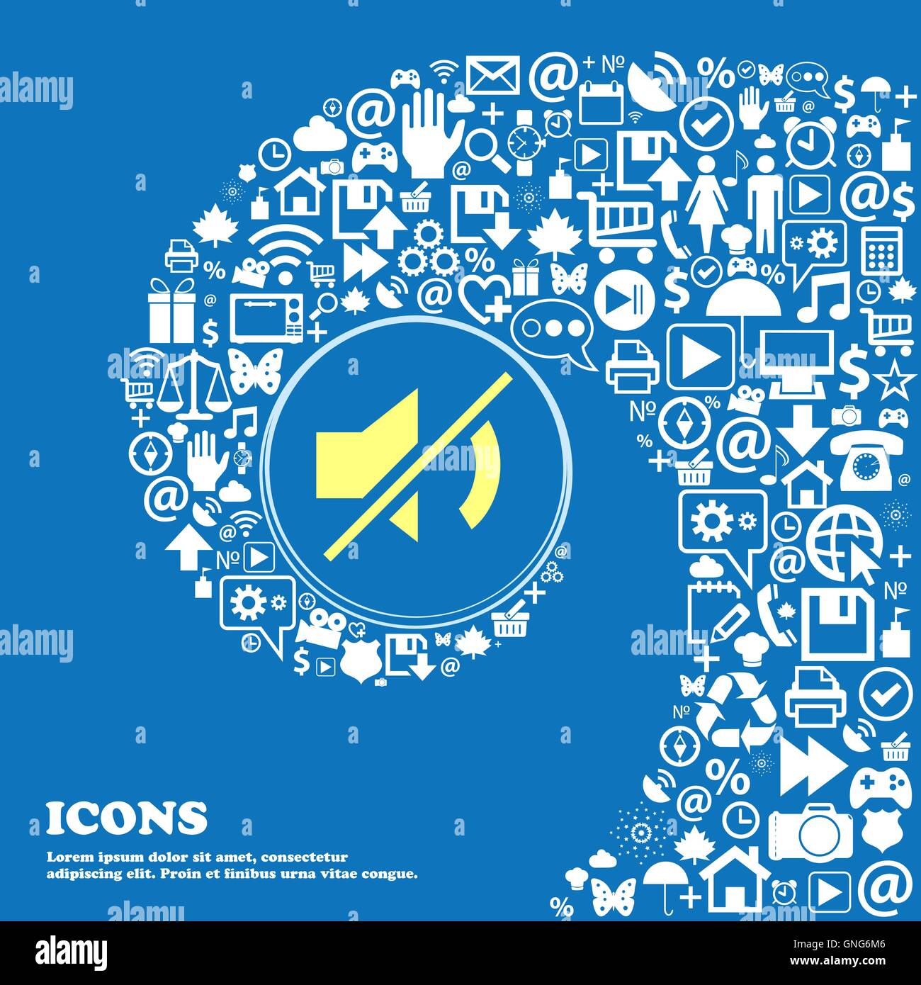 Le président signe muet icône. Symbole du son . Bel ensemble de belles ...