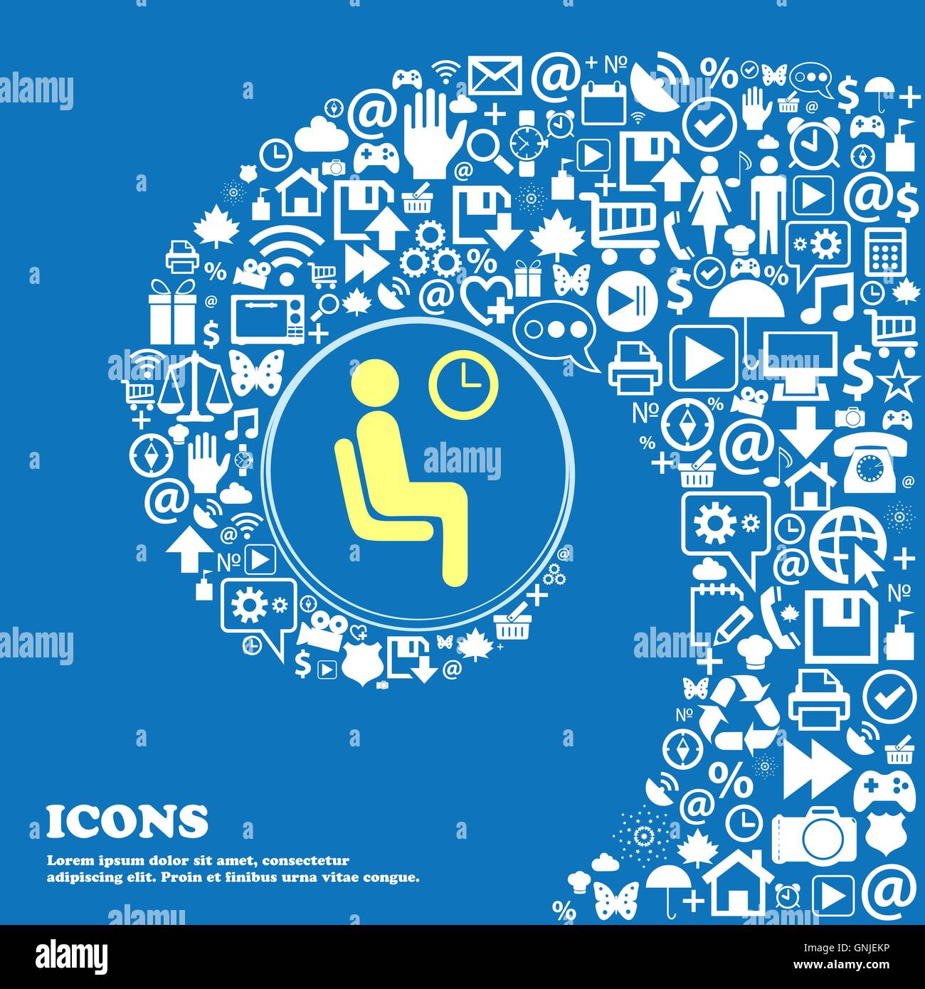 Le symbole d'attente. Bel ensemble de belles icônes spirale torsadée ...