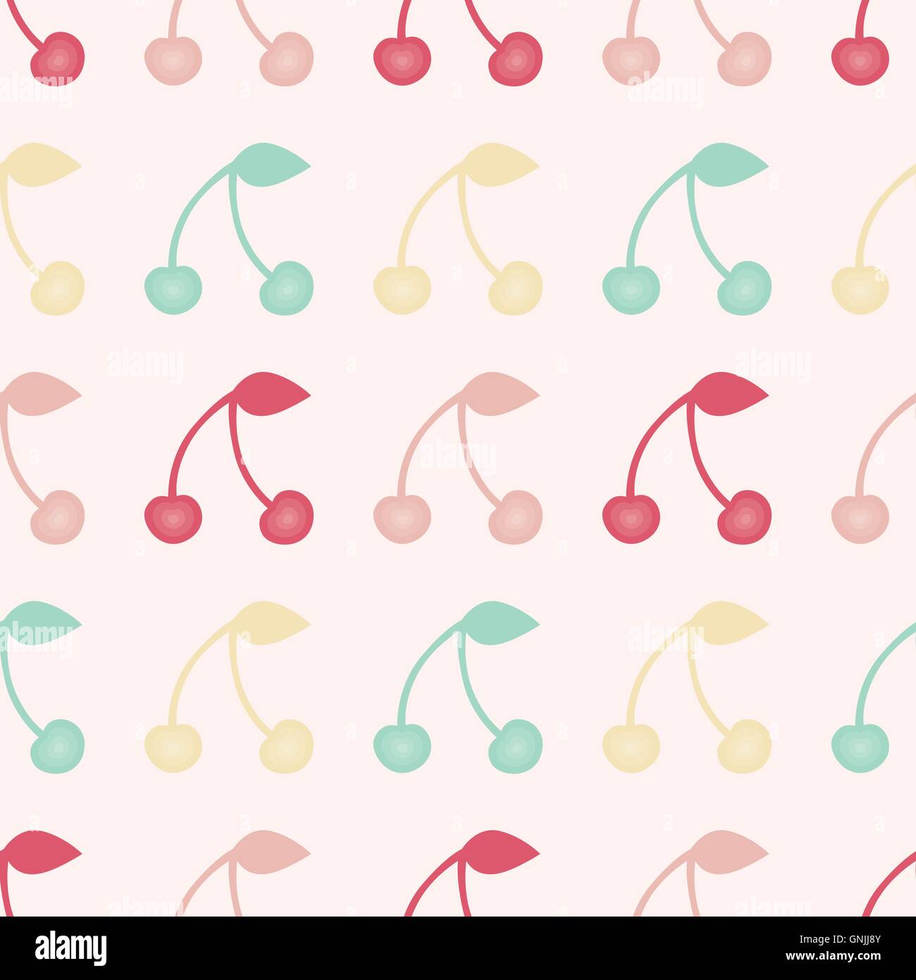 Cerises papier peint Banque d'images vectorielles - Alamy