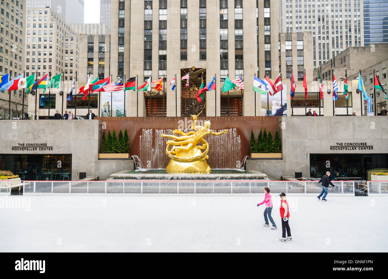 Complexe rockefeller center plaza Banque de photographies et d’images à ...