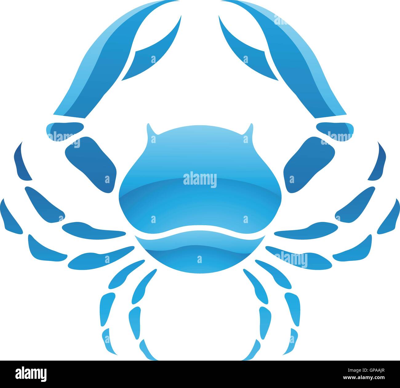 Illustration du zodiaque signe astrologique Cancer isolé sur fond blanc ...