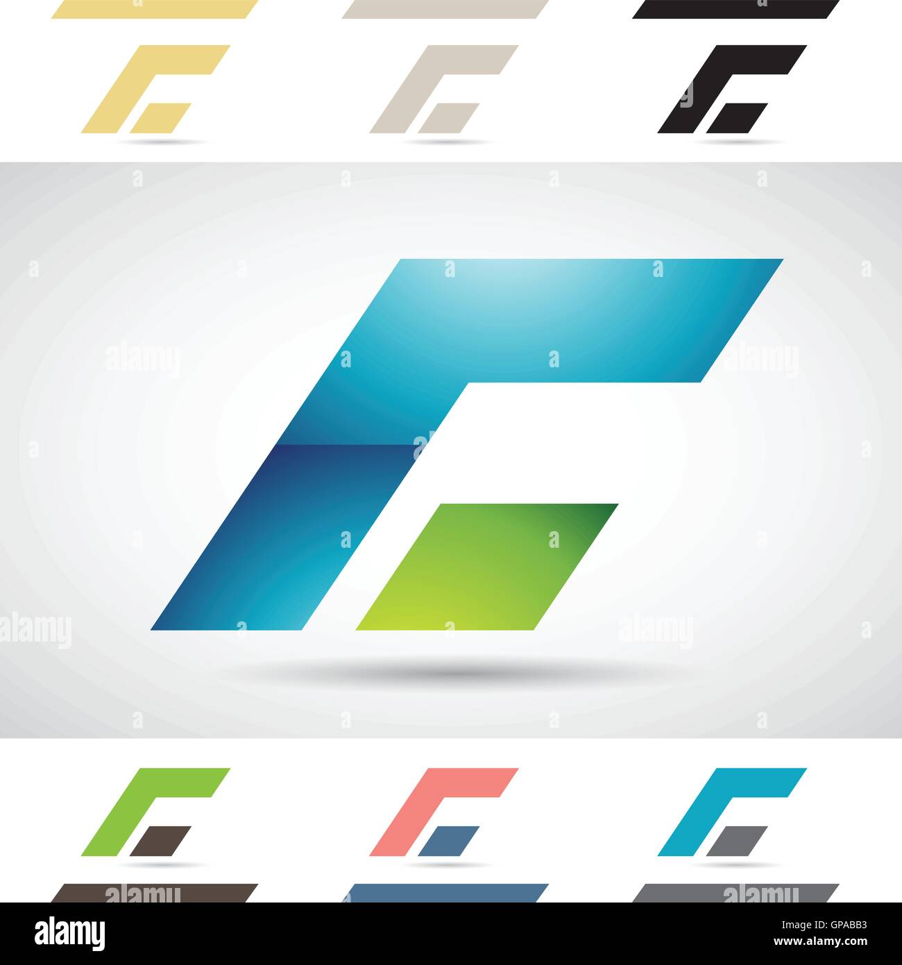 Conception de logos et icônes Stock colorés de formes lettre C, Vector ...