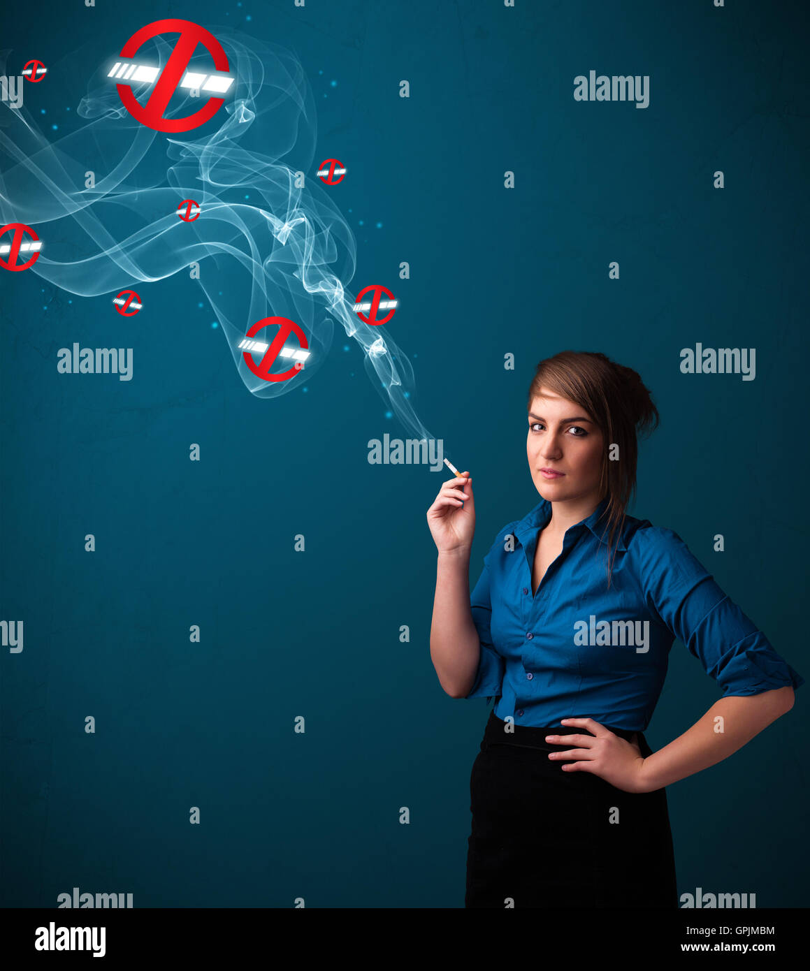 Panneaux d'interdiction de fumer Banque d'image et photos - Alamy