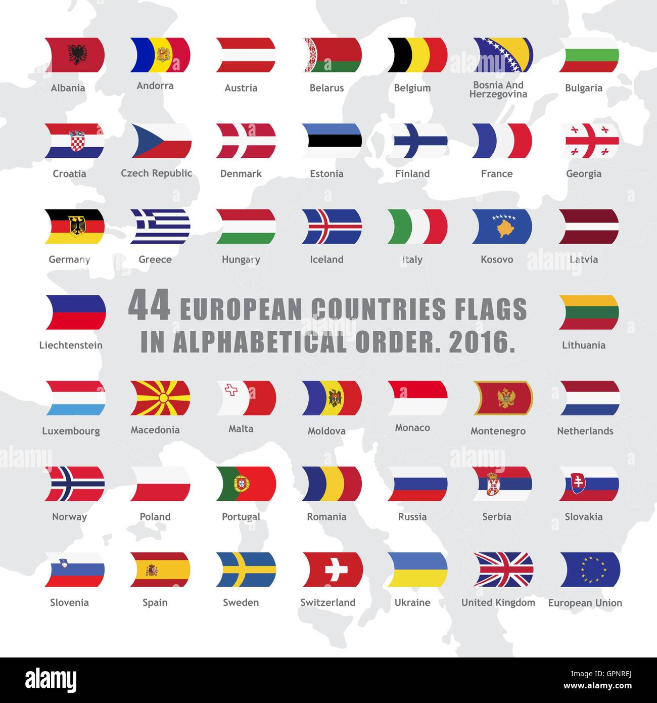 Tous les drapeaux du monde Image Vectorielle Stock - Alamy