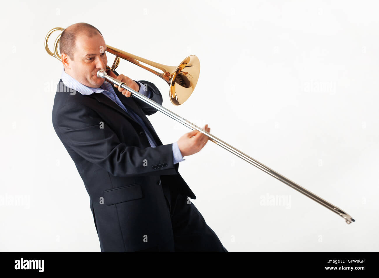 Brass trombone one music instrument Banque de photographies et d’images ...