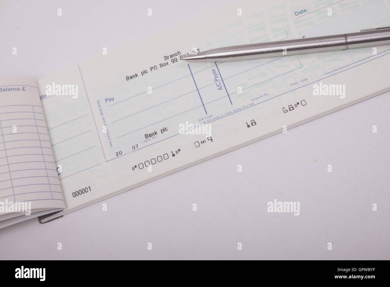 Carnet de cheque personnel d'entreprise Banque de photographies et d ...