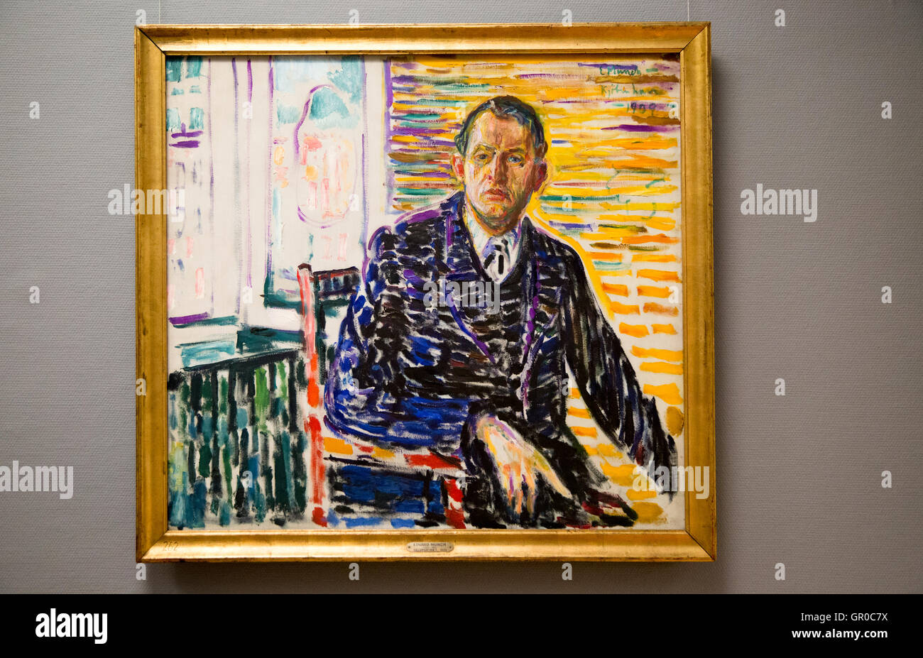 'Auto-portrait dans la clinique" 1909 huile sur toile d'Edvard Munch ...