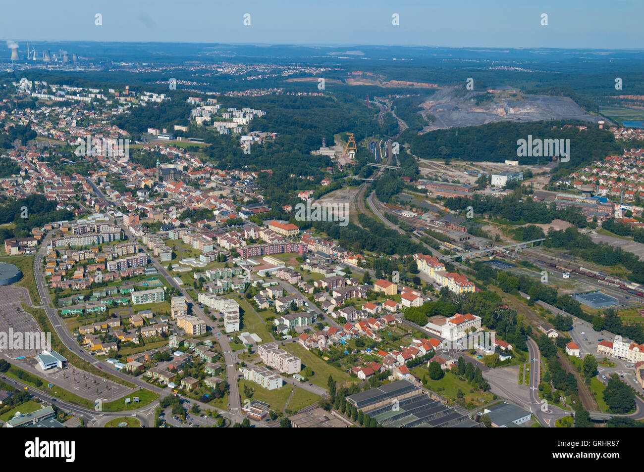 Moselle (57), Freyming Merlebach, (vue aerienne) // France, Moselle (57 ...