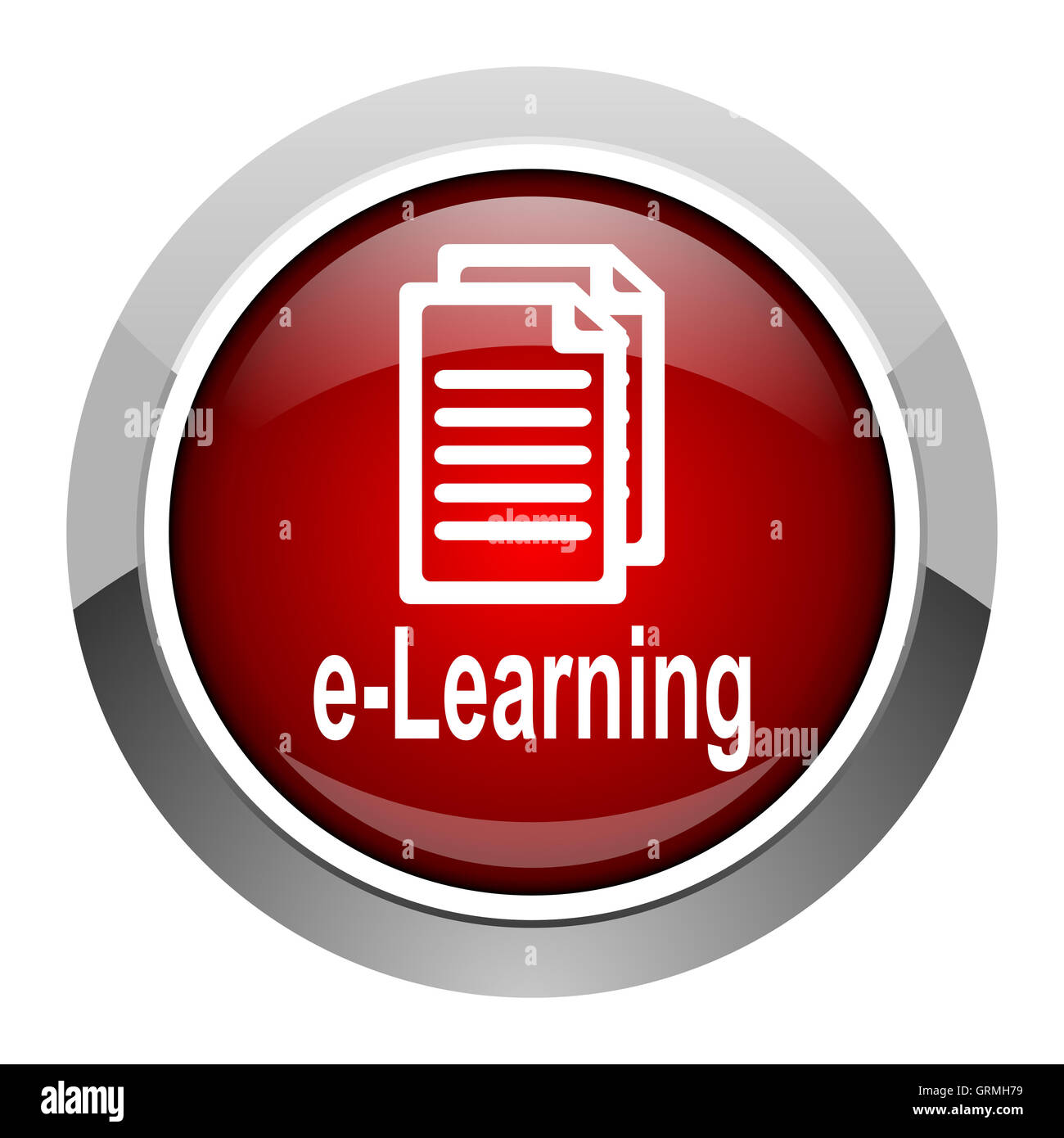 E learning icon Banque d'images détourées - Alamy