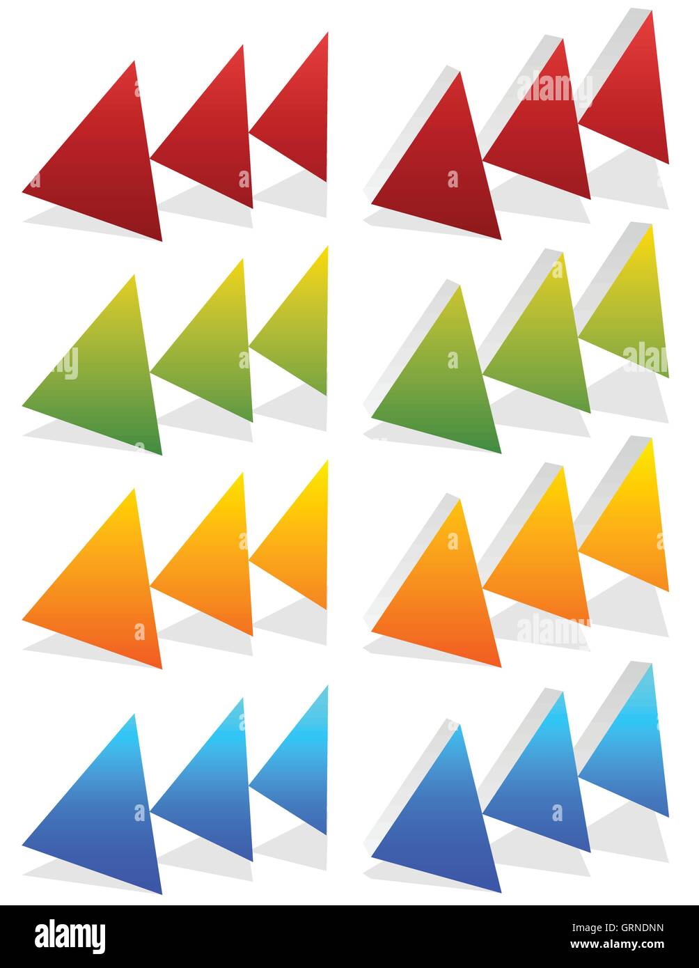 Triple, 3 flèches dans plus de couleurs. Localiser, avance rapide ...