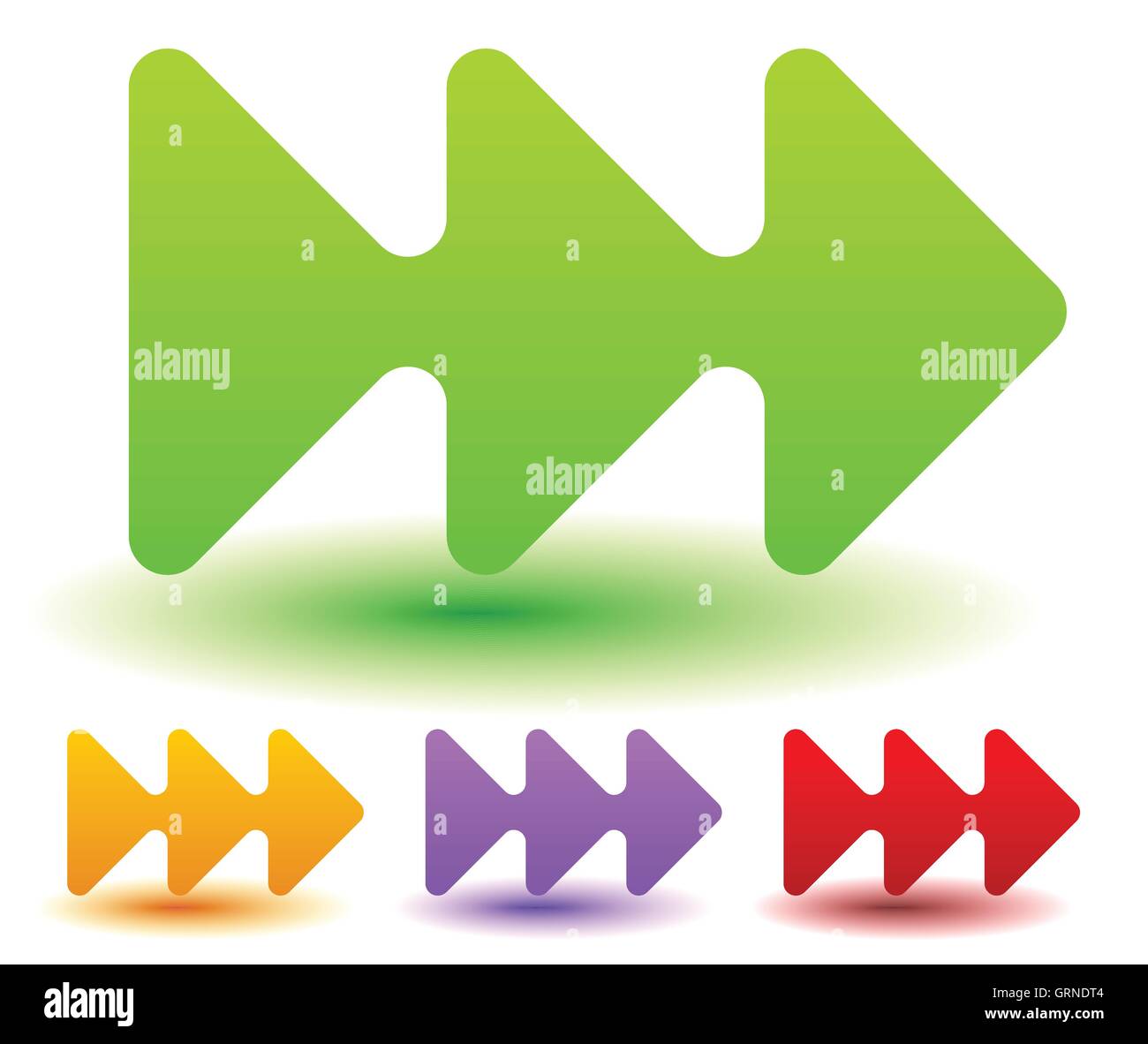 Triple, 3 flèches dans plus de couleurs. Localiser, avance rapide ...