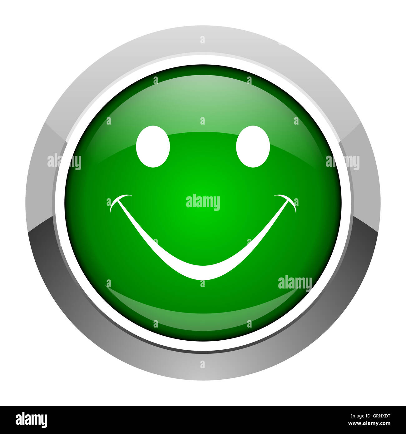 émoticône sourire vert Banque de photographies et d’images à haute ...