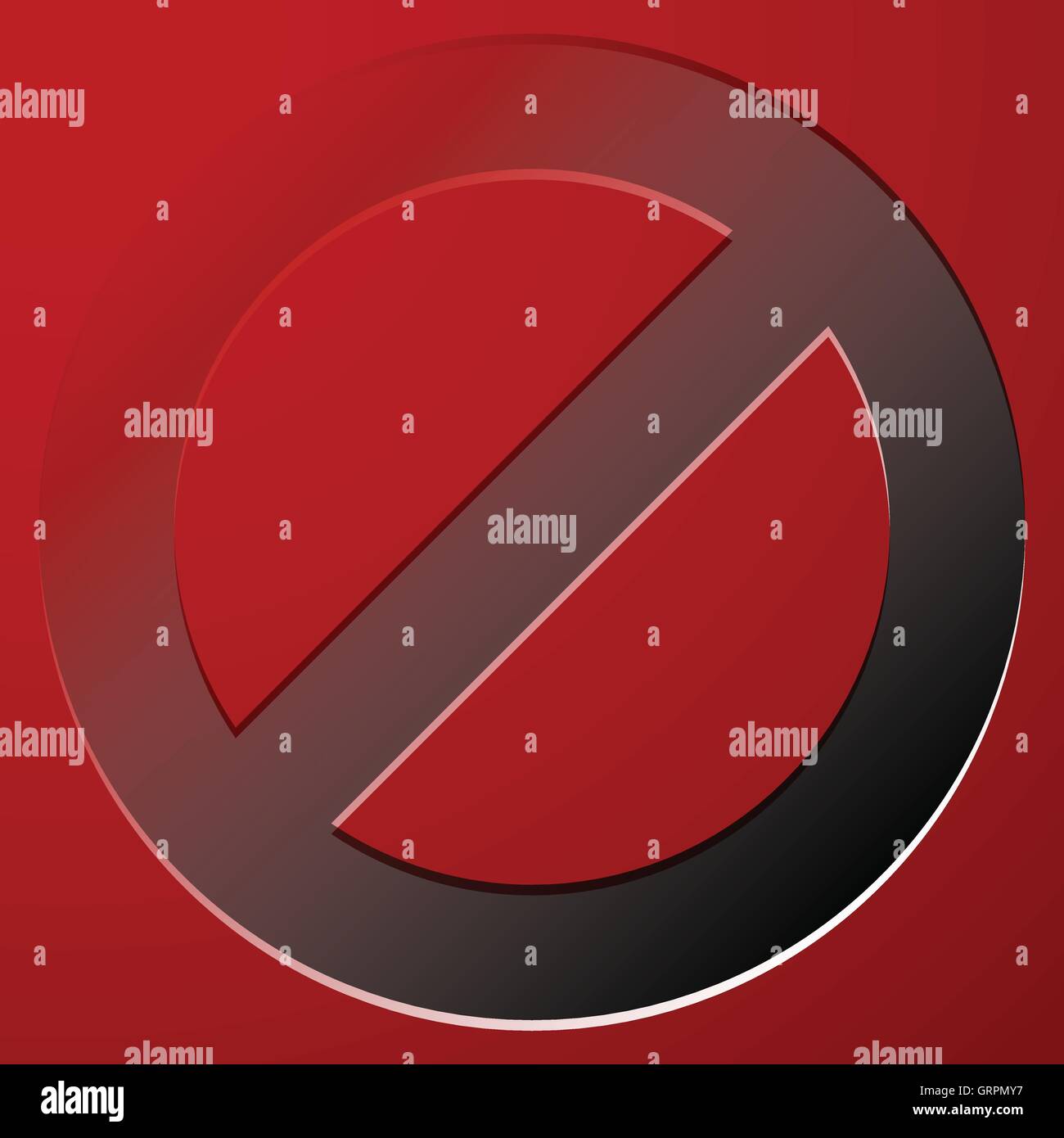 Restriction, d'interdiction rouge sign - Rejet, fermé, pas d'entrée ...