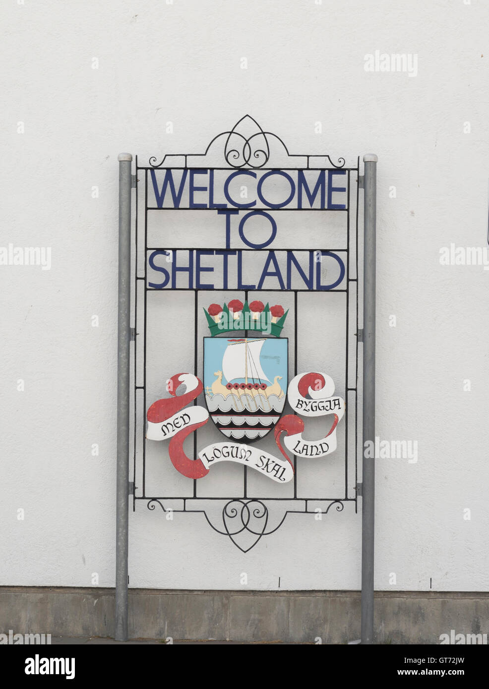 Welcome to shetland sign Banque de photographies et d’images à haute ...