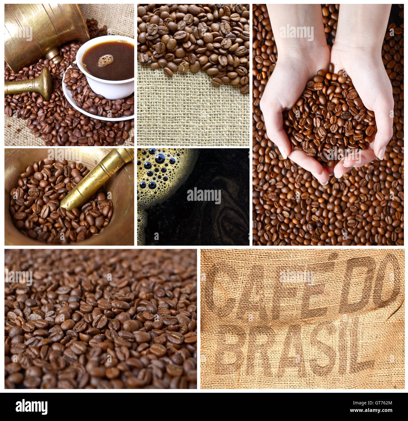Coffee collage Banque de photographies et d’images à haute résolution ...
