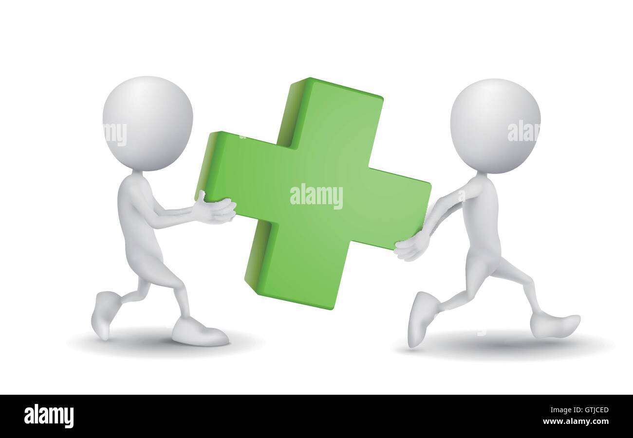 Homme de croix verte Banque d'images vectorielles - Alamy