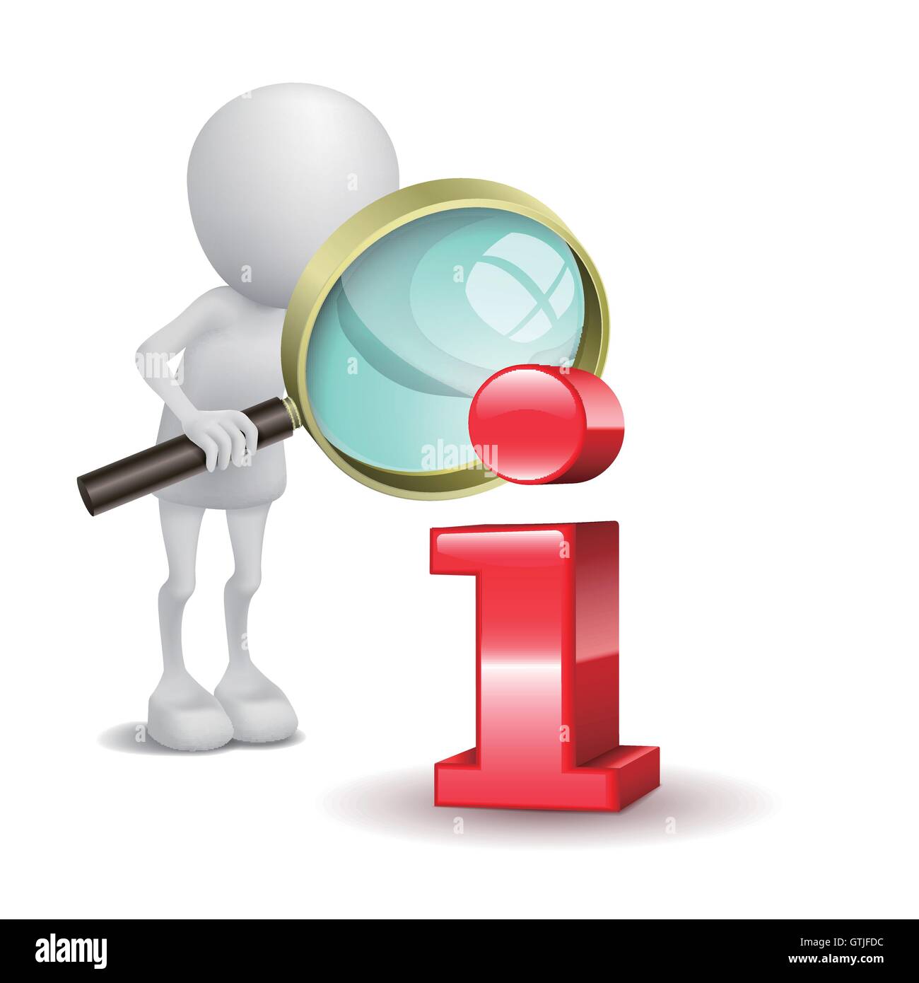 3d man info symbol red information Banque de photographies et d’images ...