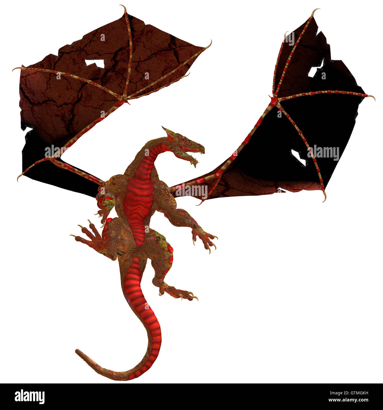 Dragon rouge monstre Banque de photographies et d’images à haute ...