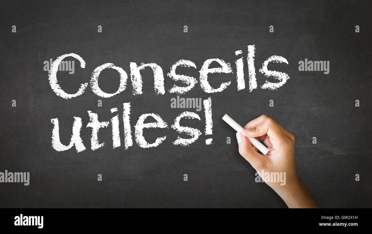Conseils utiles (en français Photo Stock - Alamy