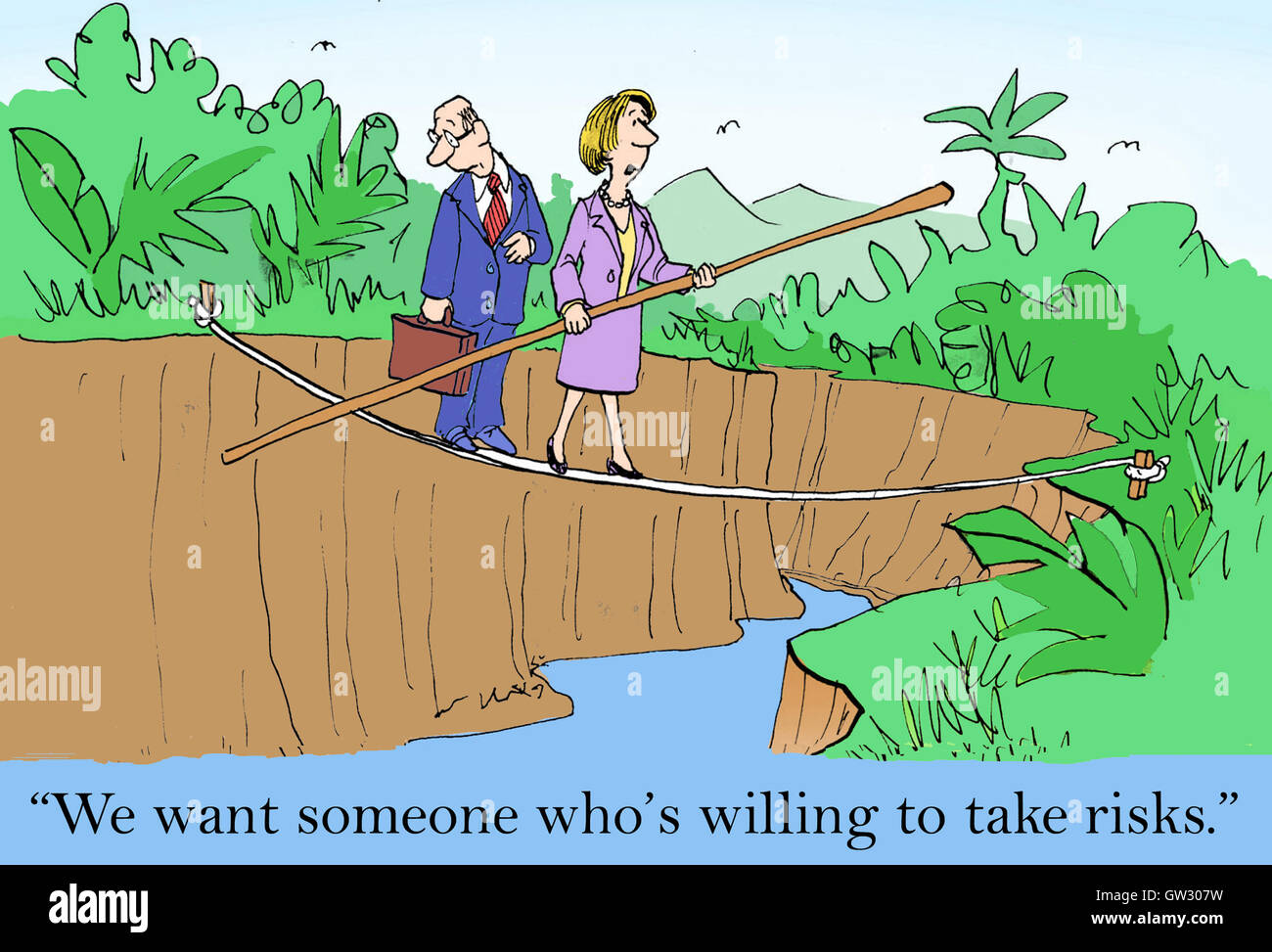 Risk assessment cartoon Banque de photographies et d’images à haute ...