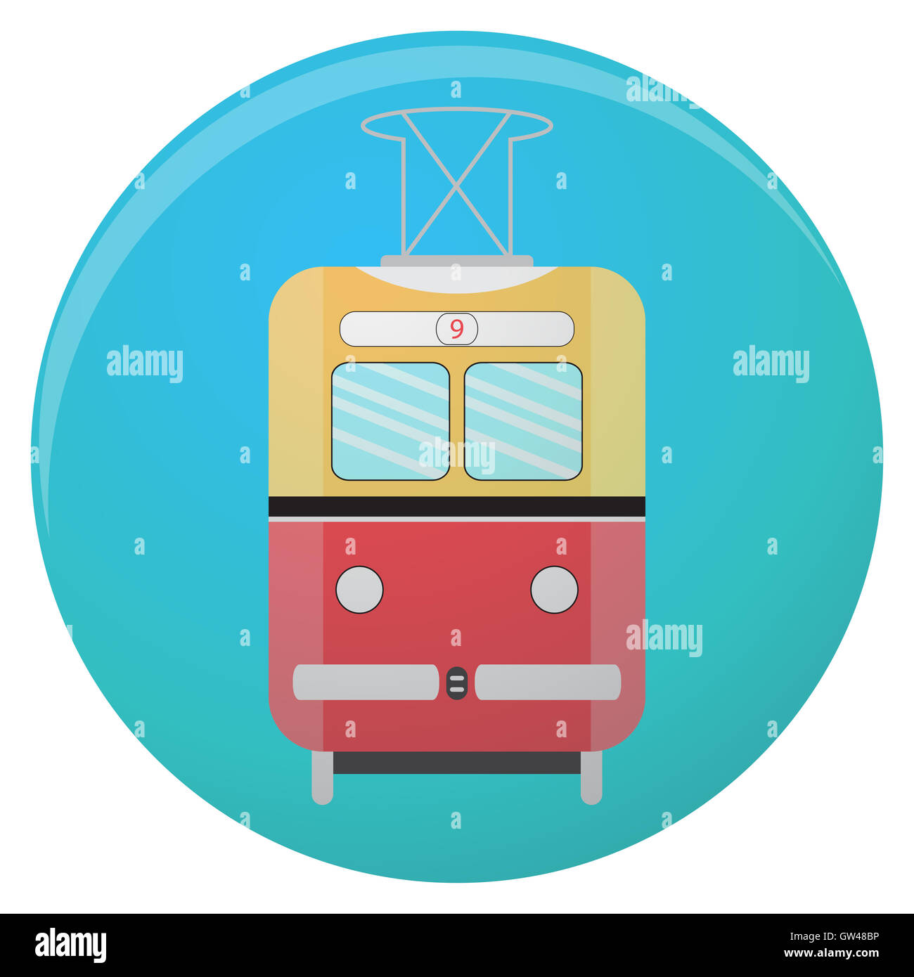 Tramway rétro icône. Train et métro, tramway ancien symbole icône ...
