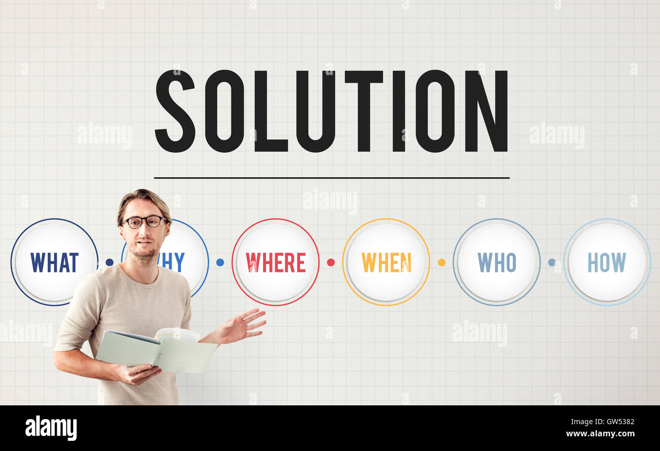 Résolution de problème Solution partager des idées Concept Photo Stock ...