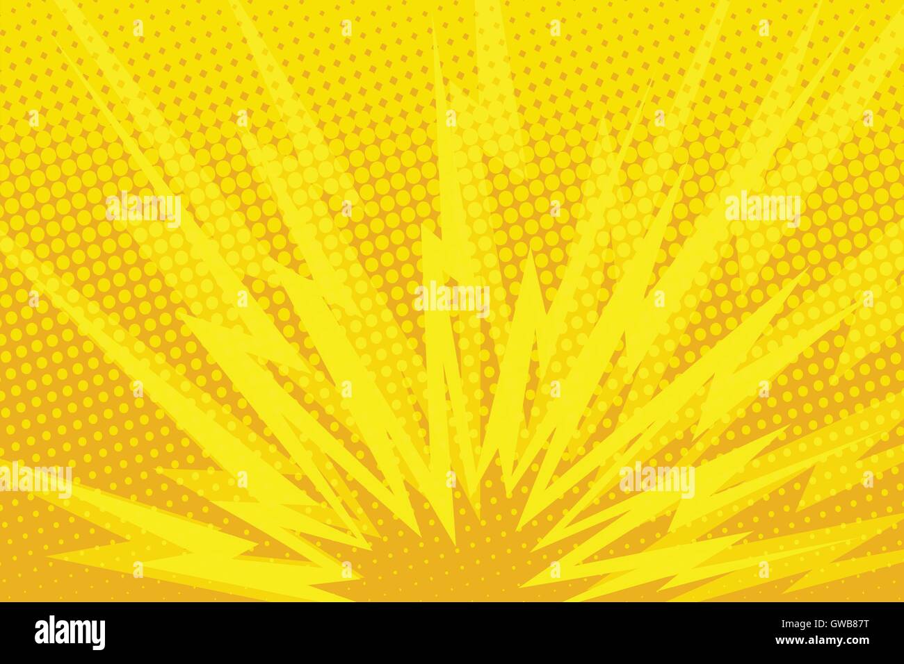 Yellow cartoon blast background Banque de photographies et d’images à ...
