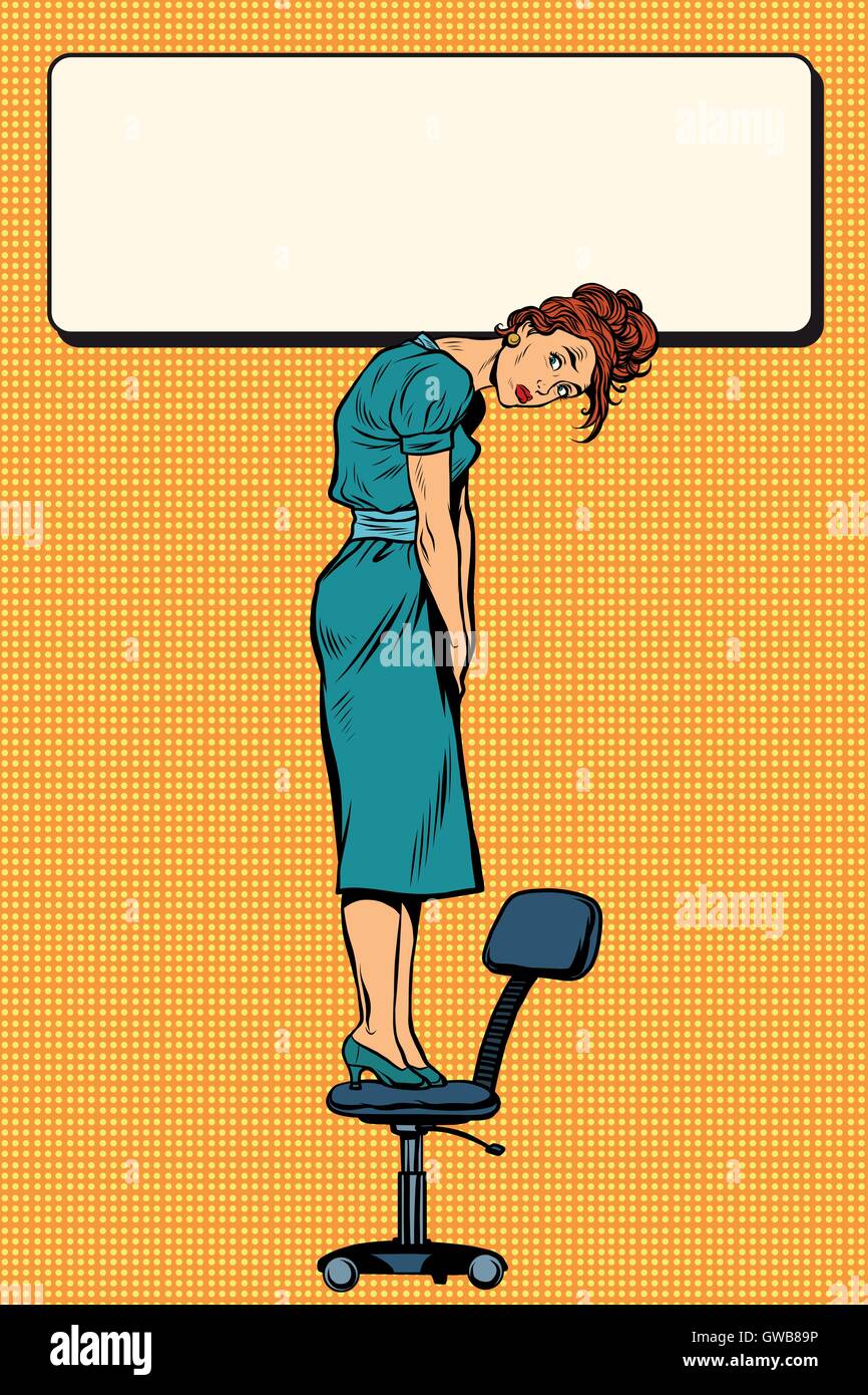 Debout sur une chaise Banque d'images vectorielles - Alamy