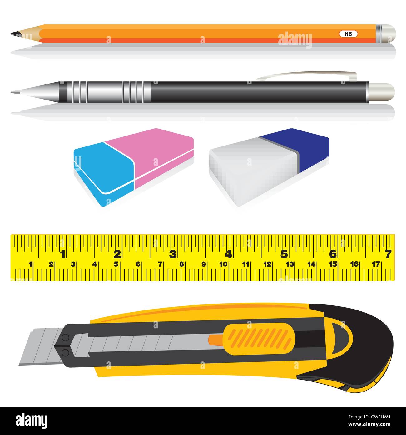 Stylo couteau Banque d'images vectorielles - Alamy