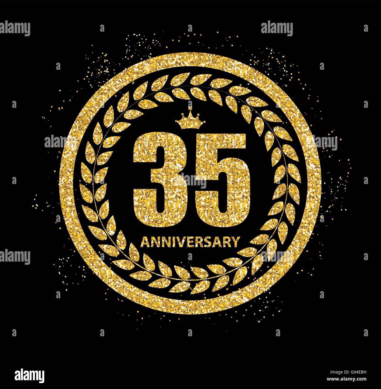 35 ans anniversaire Logo du modèle Vector Illustration Image ...