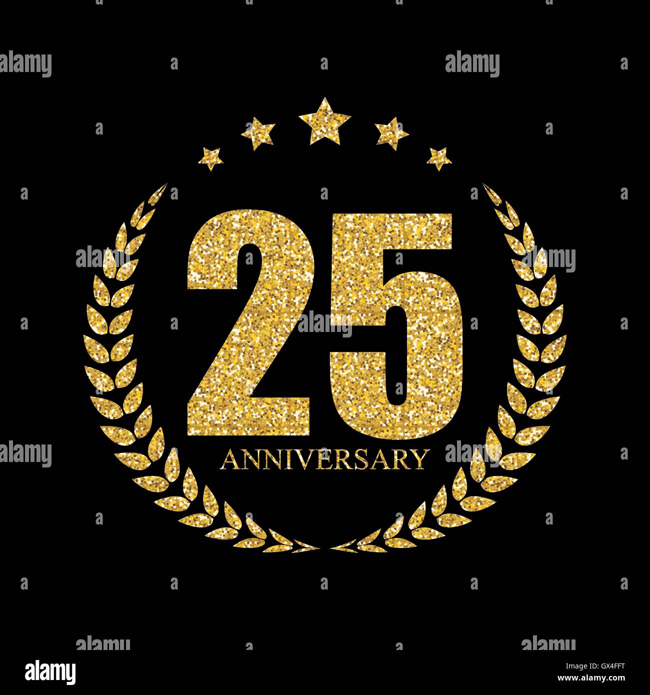 25 ans anniversaire Logo du modèle Vector Illustration Image ...