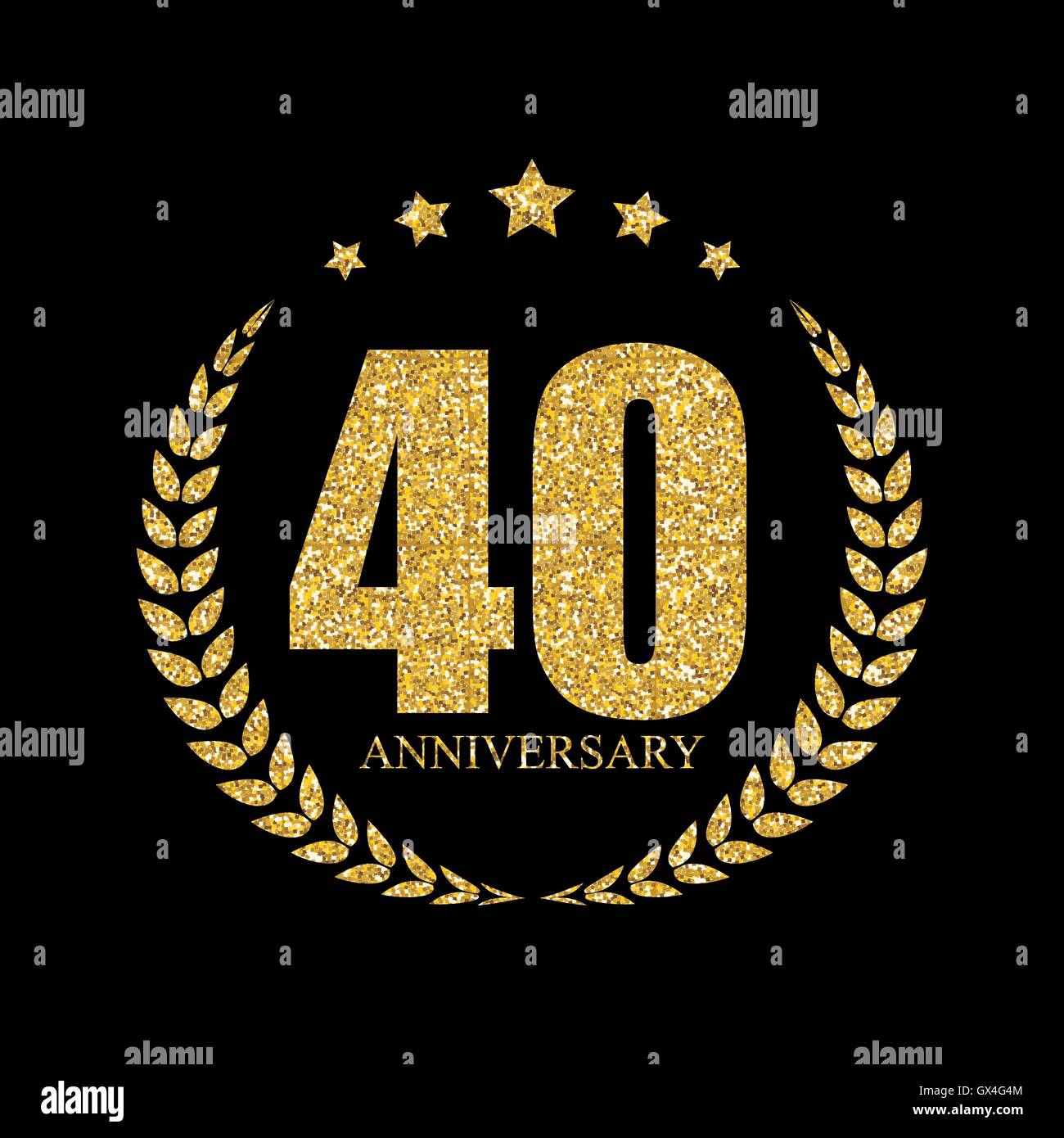 Logo anniversaire 40 ans Banque d'images vectorielles - Page 3 - Alamy