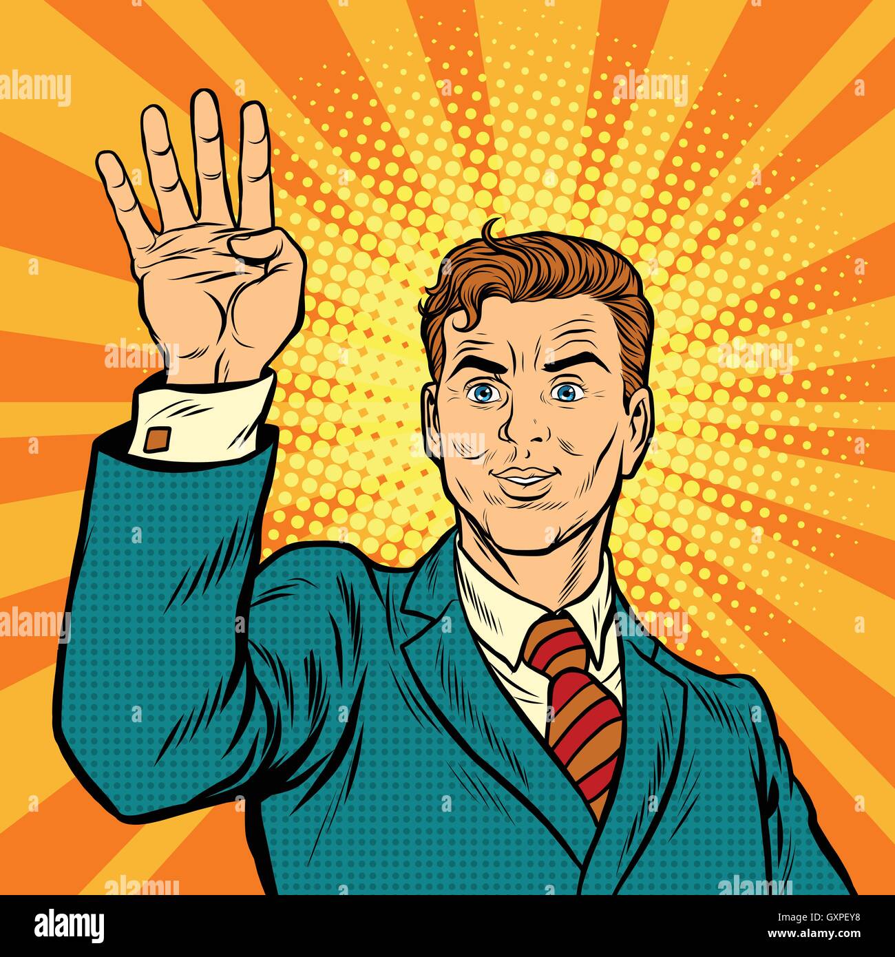 Quatre doigts de la main Banque d'images vectorielles - Alamy