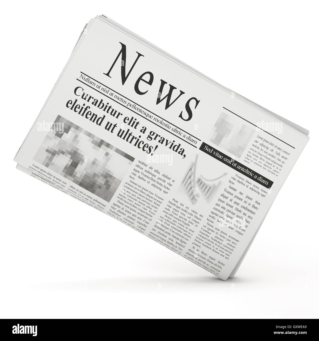 Journal vierge plié Banque de photographies et d’images à haute ...