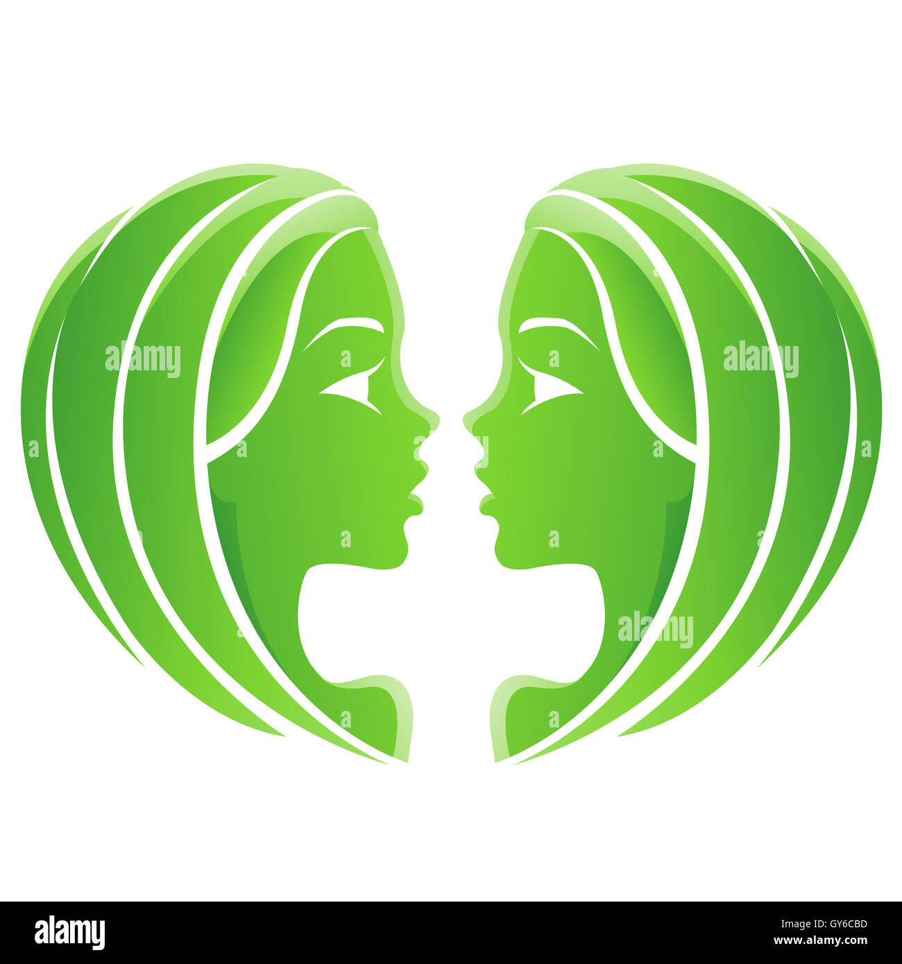 Illustration du Zodiac Gémeaux signe du zodiaque isolé sur fond blanc ...