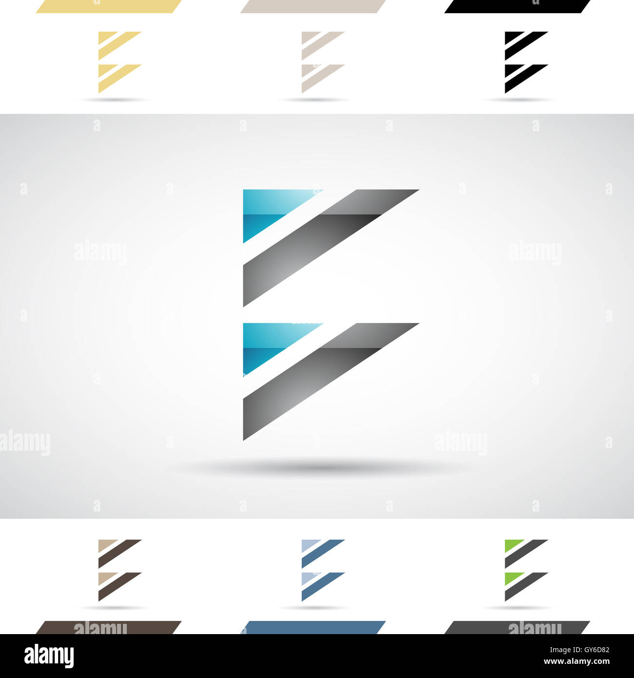 Conception de logos et icônes Stock colorés de formes lettre B, Vector ...