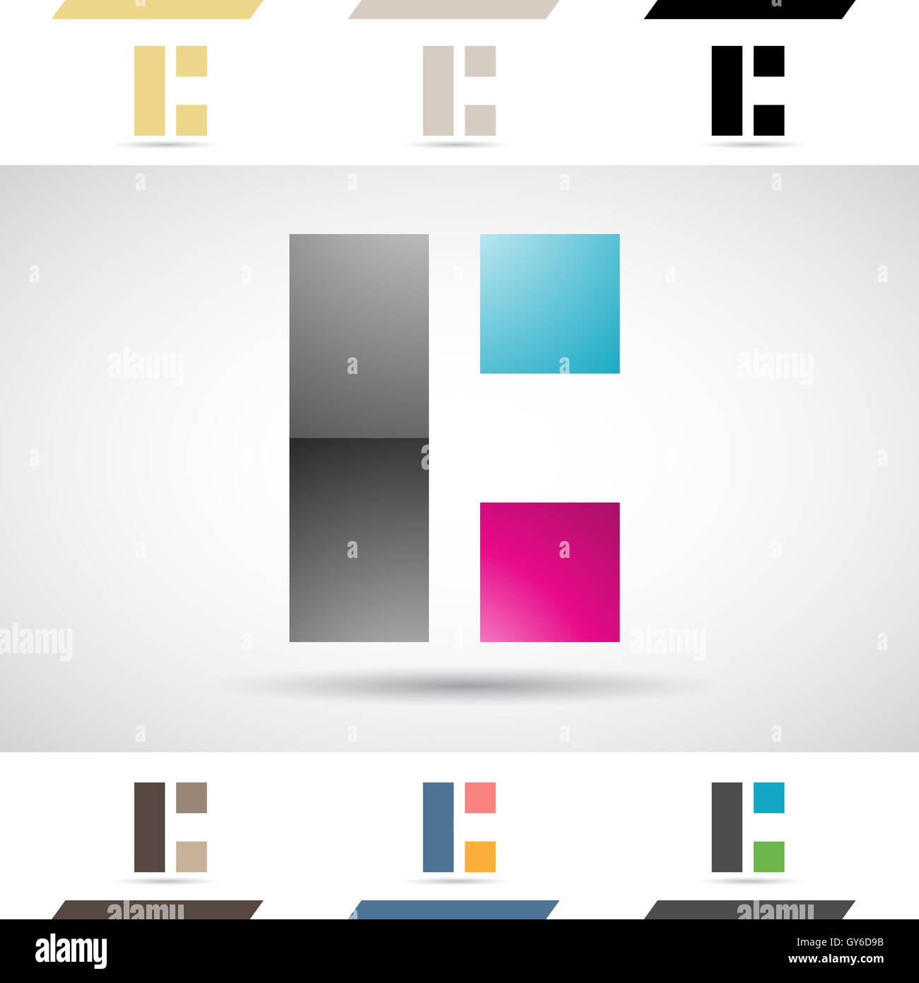 Conception de logos et icônes Stock colorés de formes lettre C, Vector ...